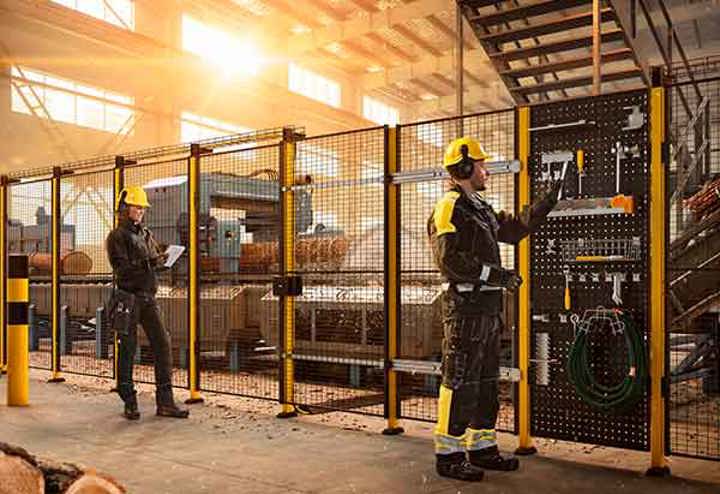 Axelent’s Plastic and sheet metal panels as hinged doors